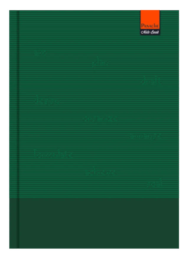Panache note Book Original Hardcover Big Green