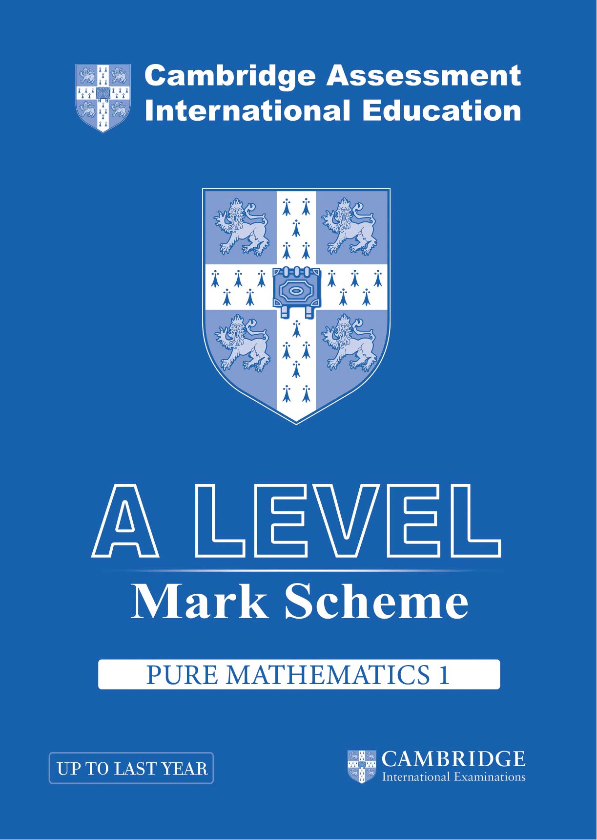 Cambridge International AS Level Pure Mathematics Paper 1 Mark Scheme